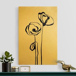 Bilderwelten Leinwandbild Mohn Illustration I