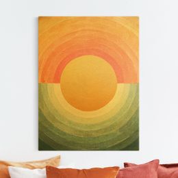 Bilderwelten Leinwandbild Sonne zwischen Himmel und Meer