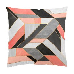 Bilderwelten Dekokissen Geometrie Rosa und Gold