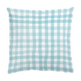 Bilderwelten Dekokissen blau Landhaus - Cottage Core - Blaues Karo - Bett Couch Sofakissen Bezug & F&uuml;llung in 40x40 50x50 60x60