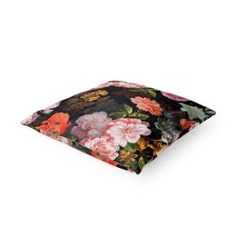 Bilderwelten Dekokissen Dunkles Blumenbouquet