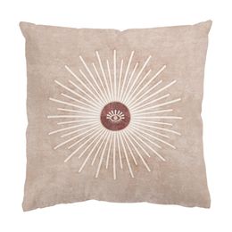 Bilderwelten Dekokissen beige Spirituell Vintage - Boho Sonne III - Retro Sofakissen Bezug & F&uuml;llung in 40x40 50x50 60x60