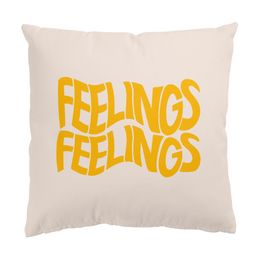 Bilderwelten Dekokissen Feelings gelb