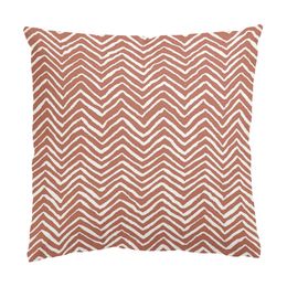 Bilderwelten Dekokissen rot Abstrakt - Ethno Muster ZickZack Linien - Bett Couch Sofakissen Bezug & F&uuml;llung in 40x40 50x50 60x60