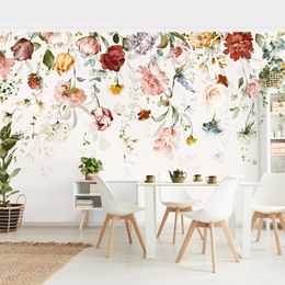 Bilderwelten Fototapete Rankende Blumen Aquarell