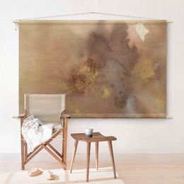 Bilderwelten Wandteppich originell beige modern Aquarell - Himmelstr&auml;umerei I - Wandbild Wohnzimmer Schlafzimmer