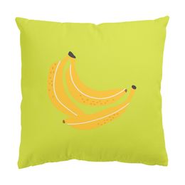 Bilderwelten Dekokissen gr&uuml;n Kulinarisch Pop Art - PopArt Sommer Bananen - Obst Sofakissen Bezug & F&uuml;llung in 40x40 50x50 60x60