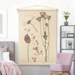 Bilderwelten Wandteppich Herbarium in rosa II