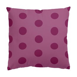 Bilderwelten Dekokissen violett modern - Punkte in Fuchsia - Punkte Sofakissen Bezug & F&uuml;llung in 40x40 50x50 60x60