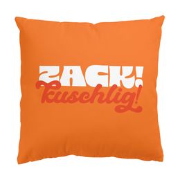 Bilderwelten Dekokissen PopArt Typografie ZACK kuschlig