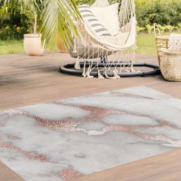 Bilderwelten Vinylteppich Abstrakt rosa originell Aquarell - Dichtung mit Rouge I - Deko K&uuml;che Badezimmer Flur