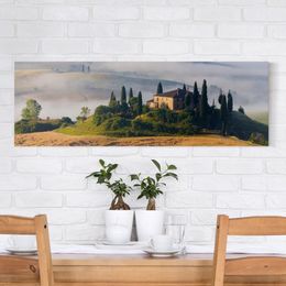 Bilderwelten Leinwandbild - Panorama Landgut in der Toskana