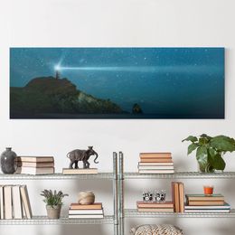 Bilderwelten Leinwandbild - Panorama Leuchtturm