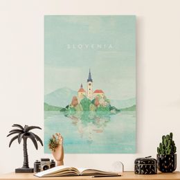 Bilderwelten Leinwandbild Reiseposter - Slowenien
