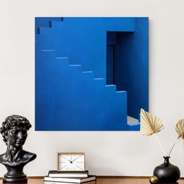 Bilderwelten Leinwandbild Blaue Architektur