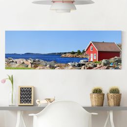 Bilderwelten Leinwandbild - Panorama Urlaub in Norwegen