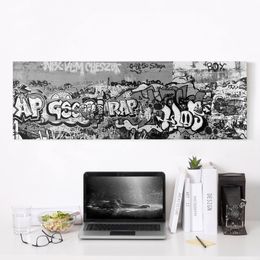 Bilderwelten Leinwandbild - Panorama Graffiti Art