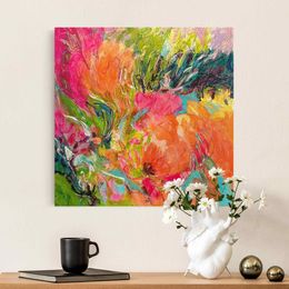 Bilderwelten Leinwandbild Abstrakte Blumen Malerei