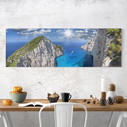 Bilderwelten Leinwandbild - Panorama Meeresbucht