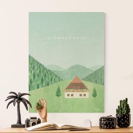 Bilderwelten Leinwandbild Reiseposter - Schwarzwald
