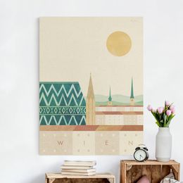 Bilderwelten Leinwandbild Reiseposter - Wien