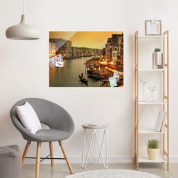 Bilderwelten Glasbild - Querformat Gro&szlig;er Kanal von Venedig