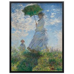 Bilderwelten Leinwandbild Claude Monet - Frau mit Sonnenschirm