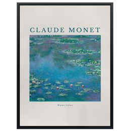 Bilderwelten Leinwandbild Claude Monet - Seerosen in Blau