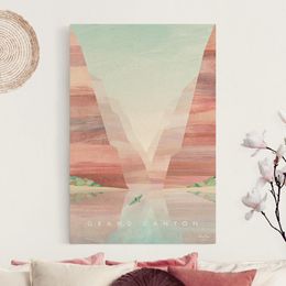 Bilderwelten Leinwandbild Reiseposter - Grand Canyon