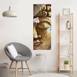 Bilderwelten Glasbild - Hochformat Vintage Buddha