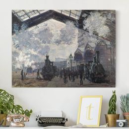 Bilderwelten Leinwandbild - Querformat Claude Monet - Gare Saint Lazare