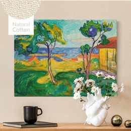 Bilderwelten Leinwandbild - Querformat Edvard Munch - Der Garten