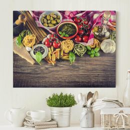 Bilderwelten Leinwandbild - Querformat Pasta