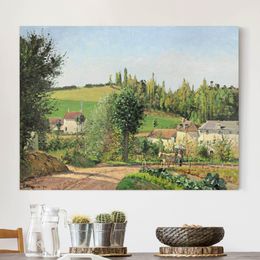 Bilderwelten Leinwandbild - Querformat Camille Pissarro - Kleines Dorf