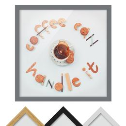 Bilderwelten Bild mit Rahmen - Quadrat Coffee can handle it