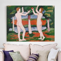 Bilderwelten Leinwandbild - Querformat August Macke - Adam und Eva