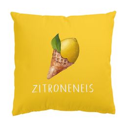 Bilderwelten Dekokissen Sonnengelb - Zitroneneis