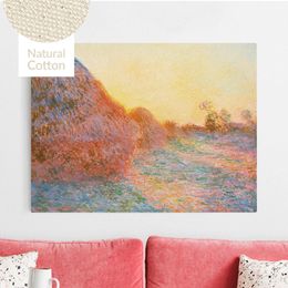 Bilderwelten Leinwandbild - Querformat Claude Monet - Strohschober