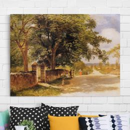 Bilderwelten Leinwandbild - Querformat Albert Bierstadt - Stra&szlig;eansicht in Nassau