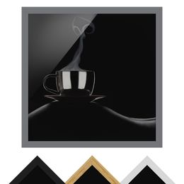Bilderwelten Bild mit Rahmen - Quadrat Coffee in Bed