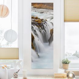 Bilderwelten Leinwandbild - Hochformat Br&uacute;arfoss Wasserfall in Island