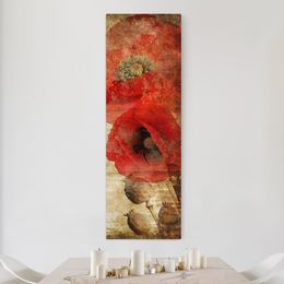 Bilderwelten Leinwandbild - Hochformat Poppy Flower