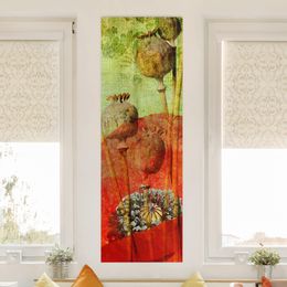 Bilderwelten Leinwandbild - Hochformat Poppy Stalks