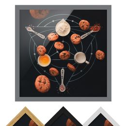 Bilderwelten Bild mit Rahmen - Quadrat Alchemie des Backens