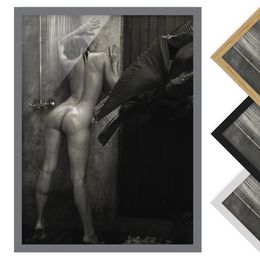 Bilderwelten Bild mit Rahmen - Hochformat Tropische Dusche