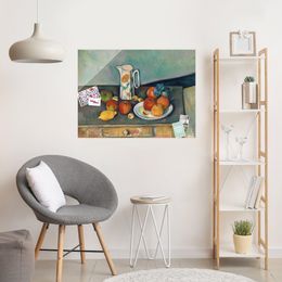 Bilderwelten Glasbild - Querformat Paul C&eacute;zanne - Stillleben Milchkrug