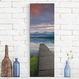 Bilderwelten Leinwandbild - Hochformat Norwegische Idylle