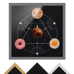 Bilderwelten Bild mit Rahmen - Quadrat Alchemie des Fr&uuml;hst&uuml;cks