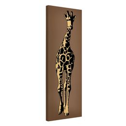 Bilderwelten Leinwandbild - Hochformat Giraffe