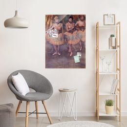 Bilderwelten Glasbild - Hochformat Edgar Degas - T&auml;nzerinnen vor Exercice